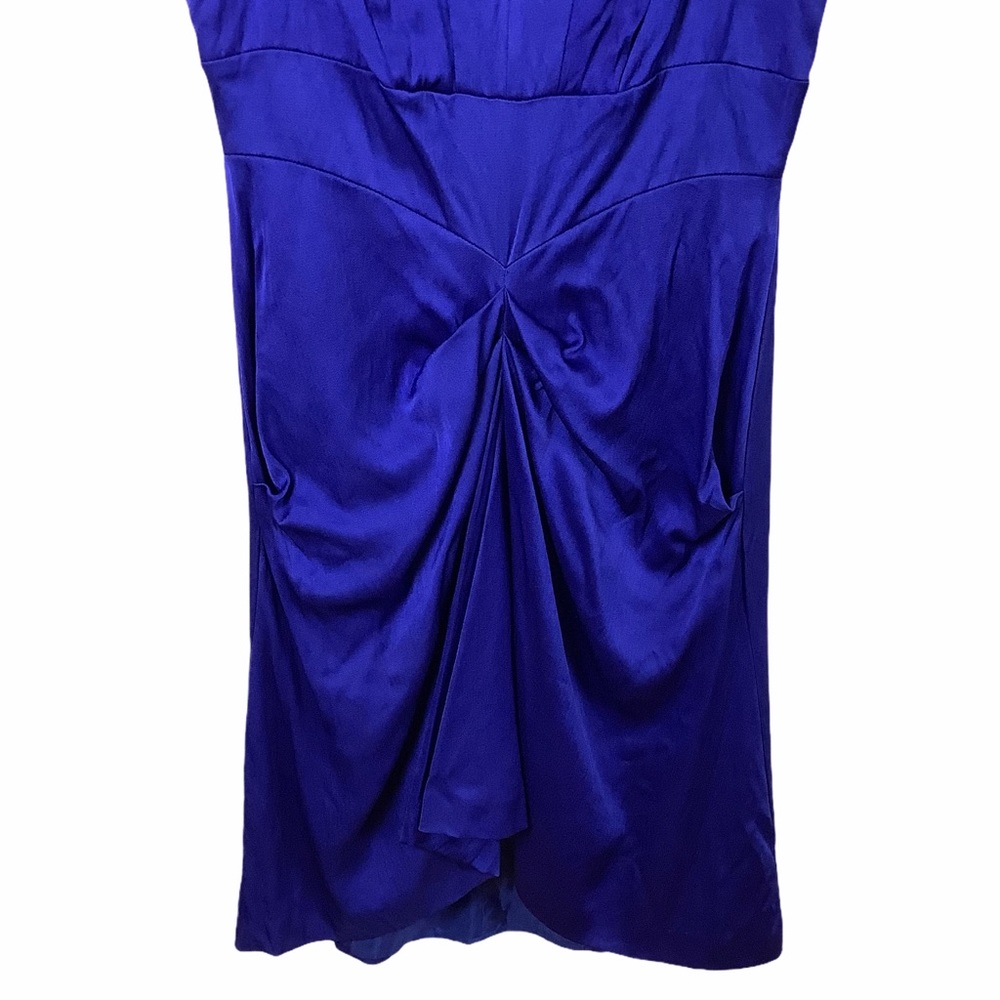 Reiss Olga Blue Ruched Cocktail Sheath Dress - Gem